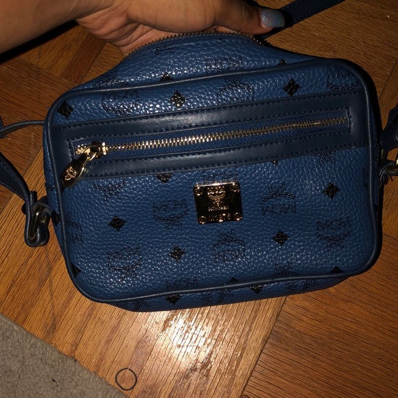 MCM | Bags | Blue Mcm Crossbody Bag | Poshmark